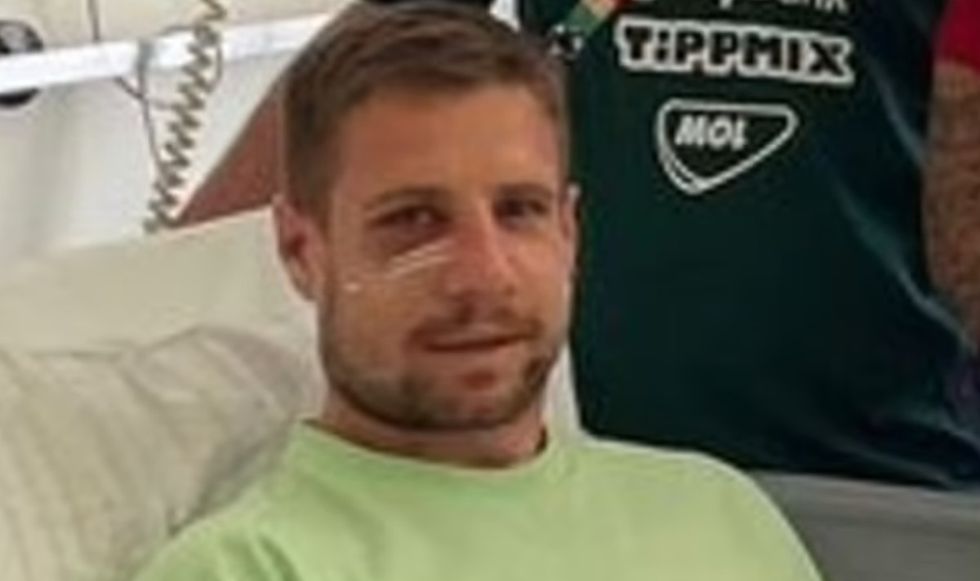 Barnabas Varga pictured for the first time since horror injury in ...