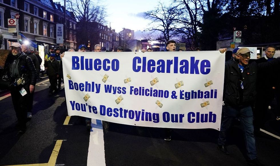 Chelsea fans stage furious protest against BlueCo ownership and chant ...
