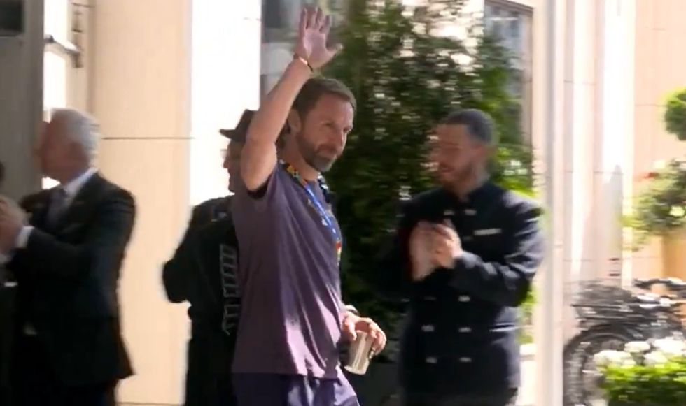 Gareth Southgate puts on brave face as England players begin journey ...