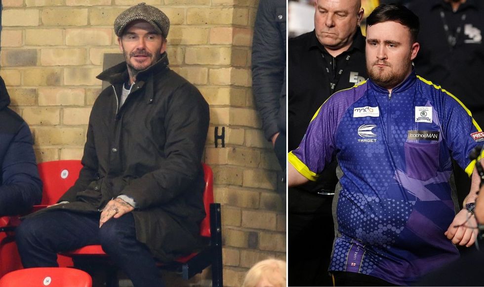David Beckham's son upsets darts icon with Luke Littler caught in the ...