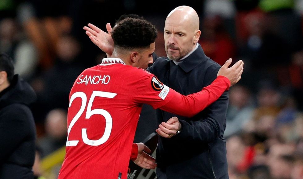 Man Utd boss Erik ten Hag sends 14-word message to Jadon Sancho after loan departure to Dortmund