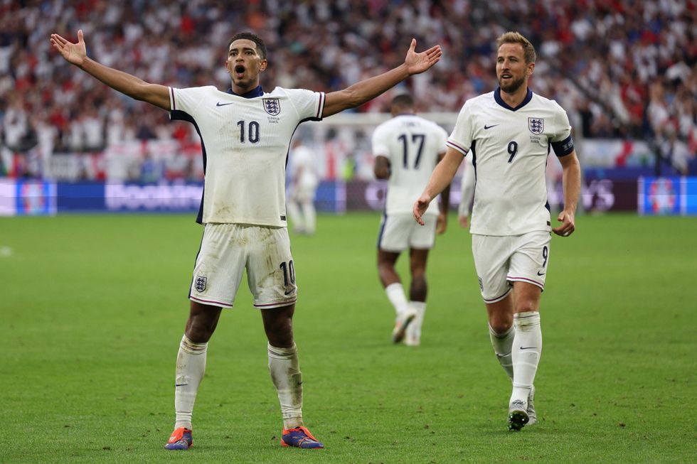 Jude Bellingham scores stunning goal to take England and Slovakia Euro 2024 clash to extra-time