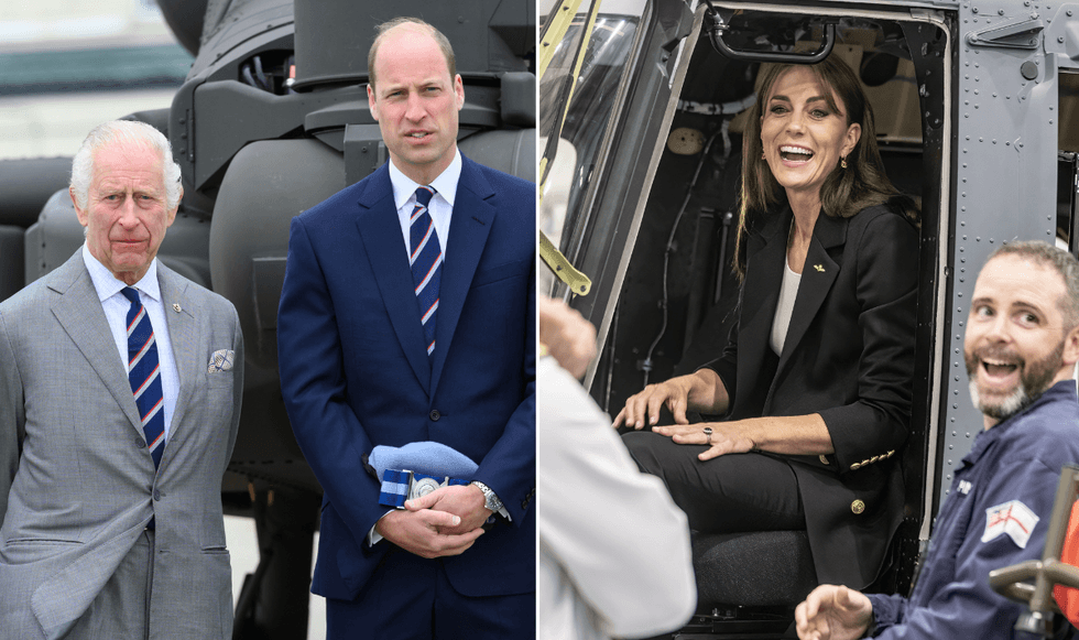 Kate Middleton taking helicopter with George, Charlotte and Louis ...