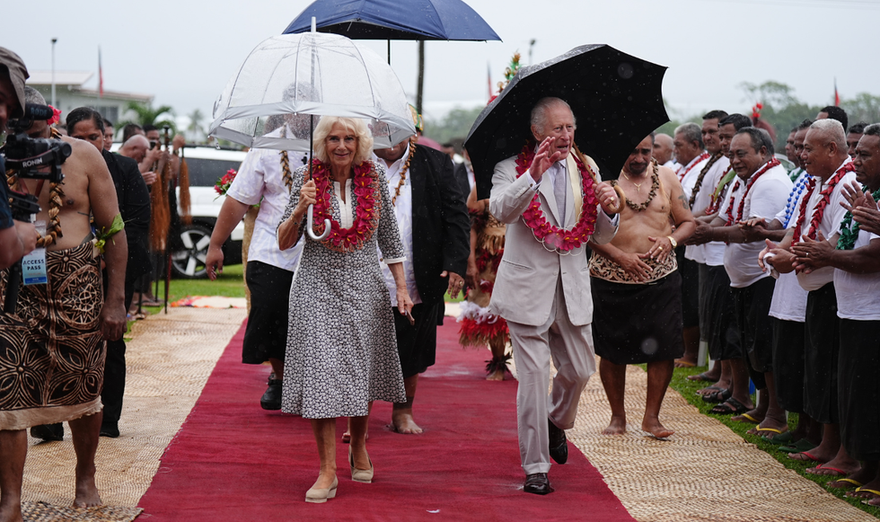 King Charles and Queen Camilla attend farewell ceremony in Samoa as ...