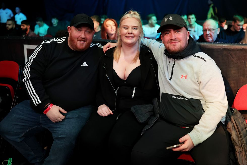 Luke Littler and Eloise Milburn pose for pictures at boxing event just days after Bahrain ...