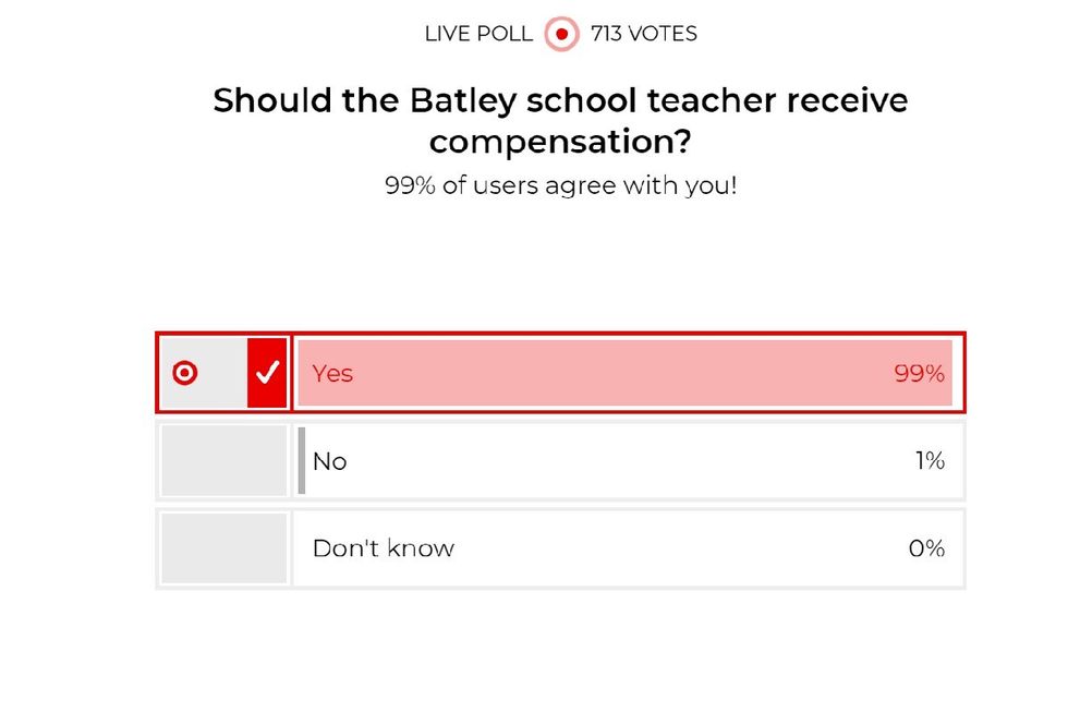 POLL OF THE DAY: Should the Batley school teacher receive compensation ...