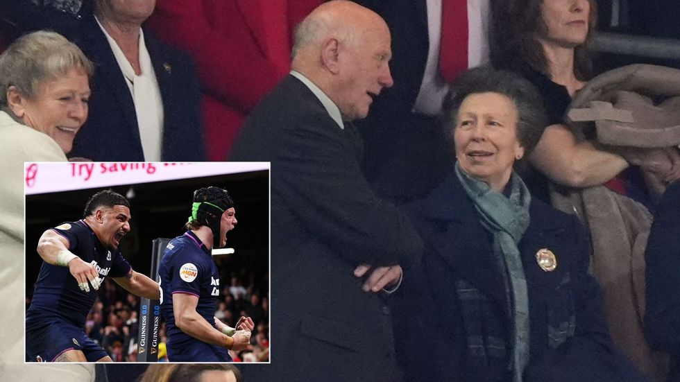 Princess Anne celebrates late winner as Scotland come from behind to ...