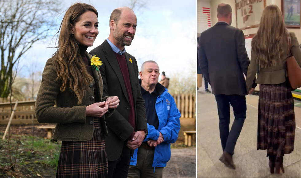Kate Middleton leans on Prince William in rare public show of affection