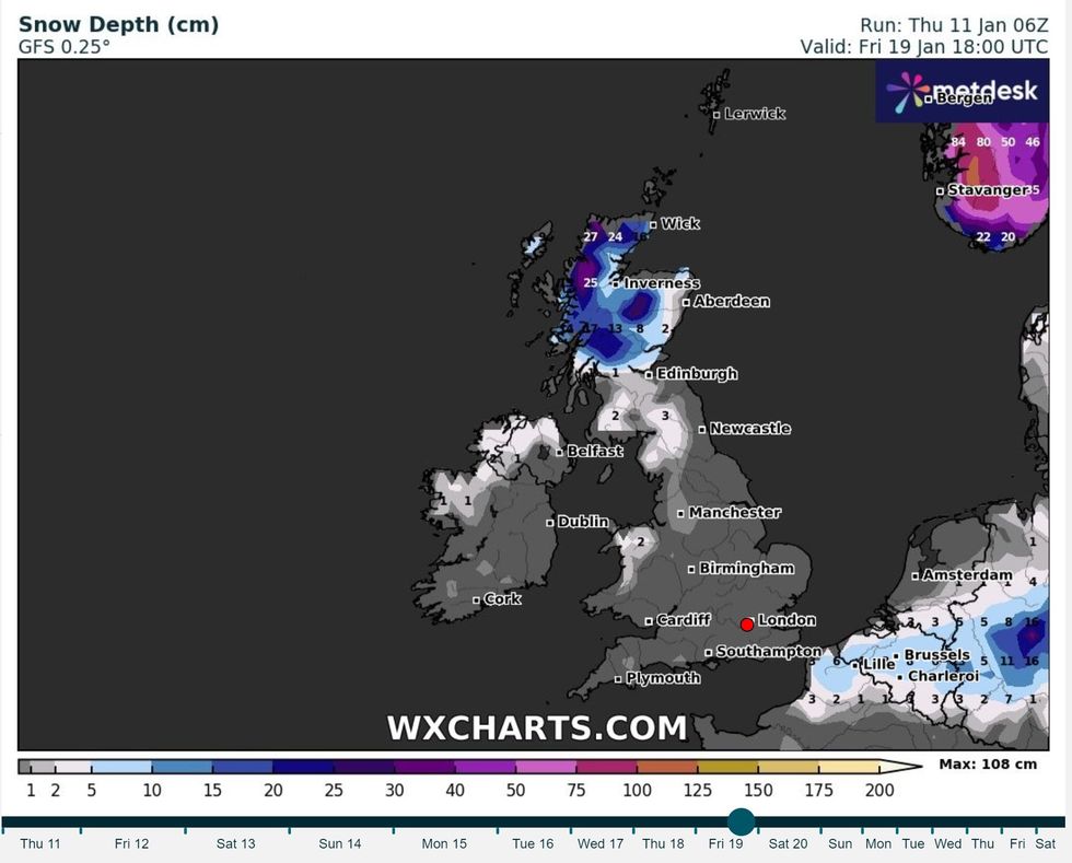 UK snow forecast: 'Disruptive' Arctic snow blast to strike in just days as Met Office shares update