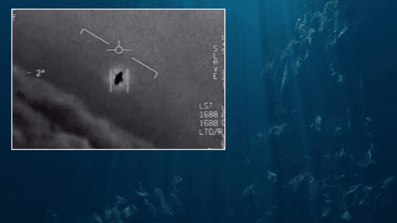 Real Unidentified Submerged Objects Artwork Of A Flying Saucer, UFO Or