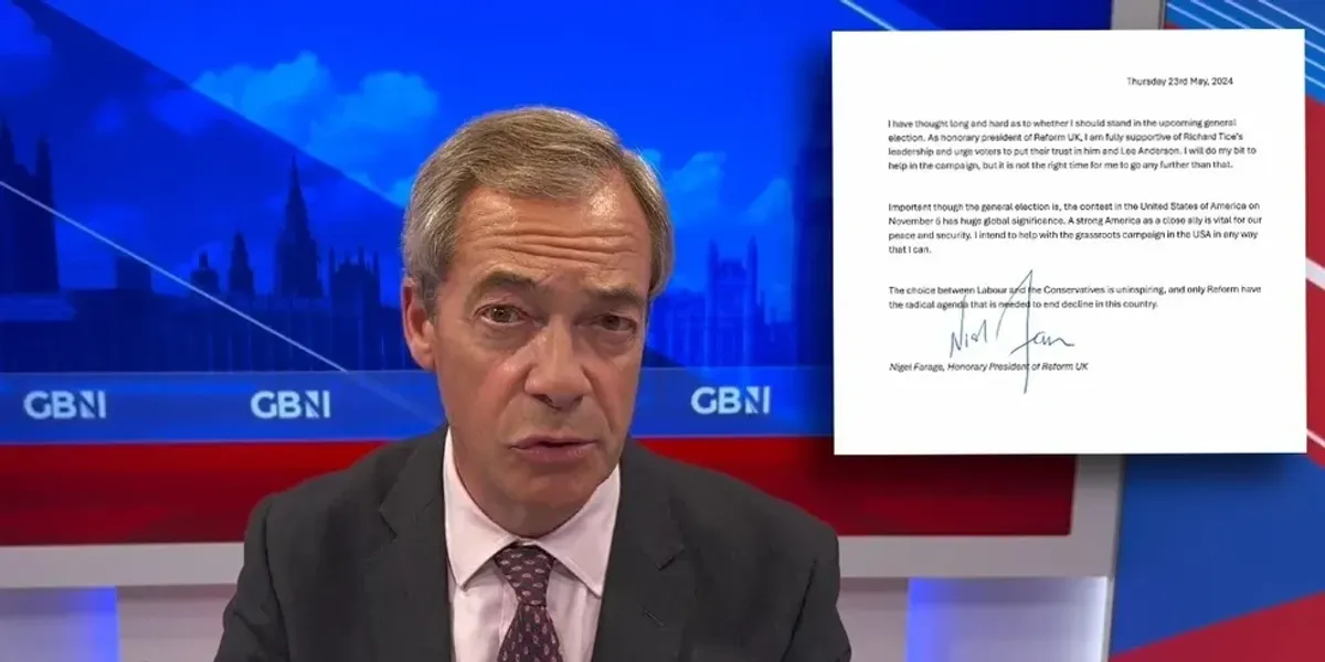 Nigel Farage Confirms He Will Not Stand As A Reform Uk Candidate In