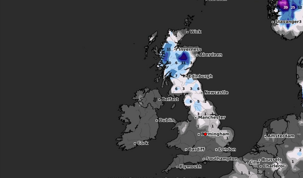UK snow forecast: Three inches of snowfall set for UK as -8C temperatures plunge Britain into ...